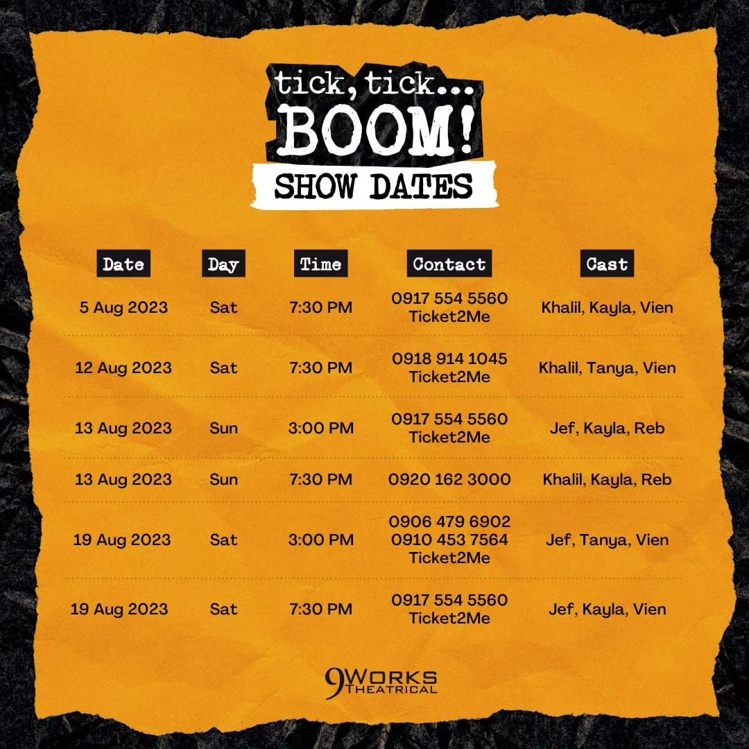 'tick, tick... Boom!' Announces Cast Schedules
